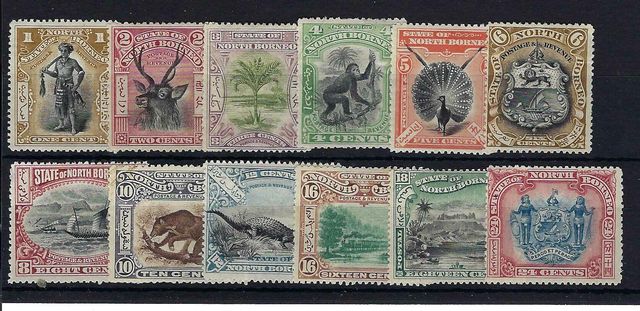 North Borneo/Sabah 92/109 LMM - Purves Philatelics